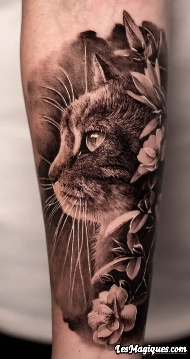 50 Tatouages De Chat Pour Immortaliser Votre Compagnon
